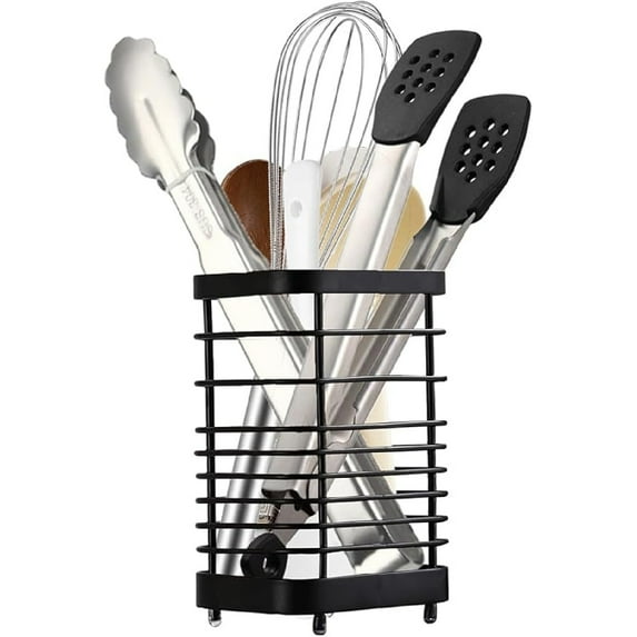 Utensil Holder Kitchen Countertop Organizer, Cutlery Drainer Sink Caddy ...
