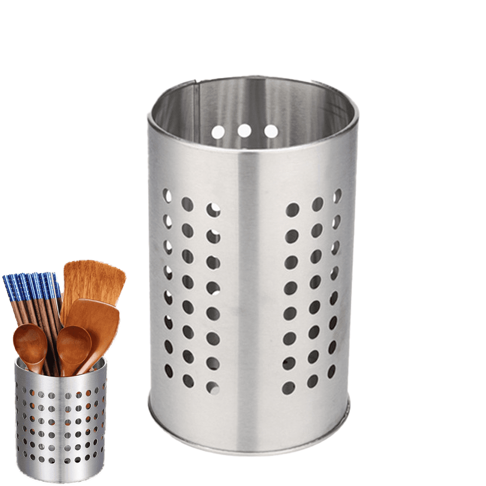 Utensil Holder Stainless Steel, Kitchen Utensil Drying Cylinder with ...