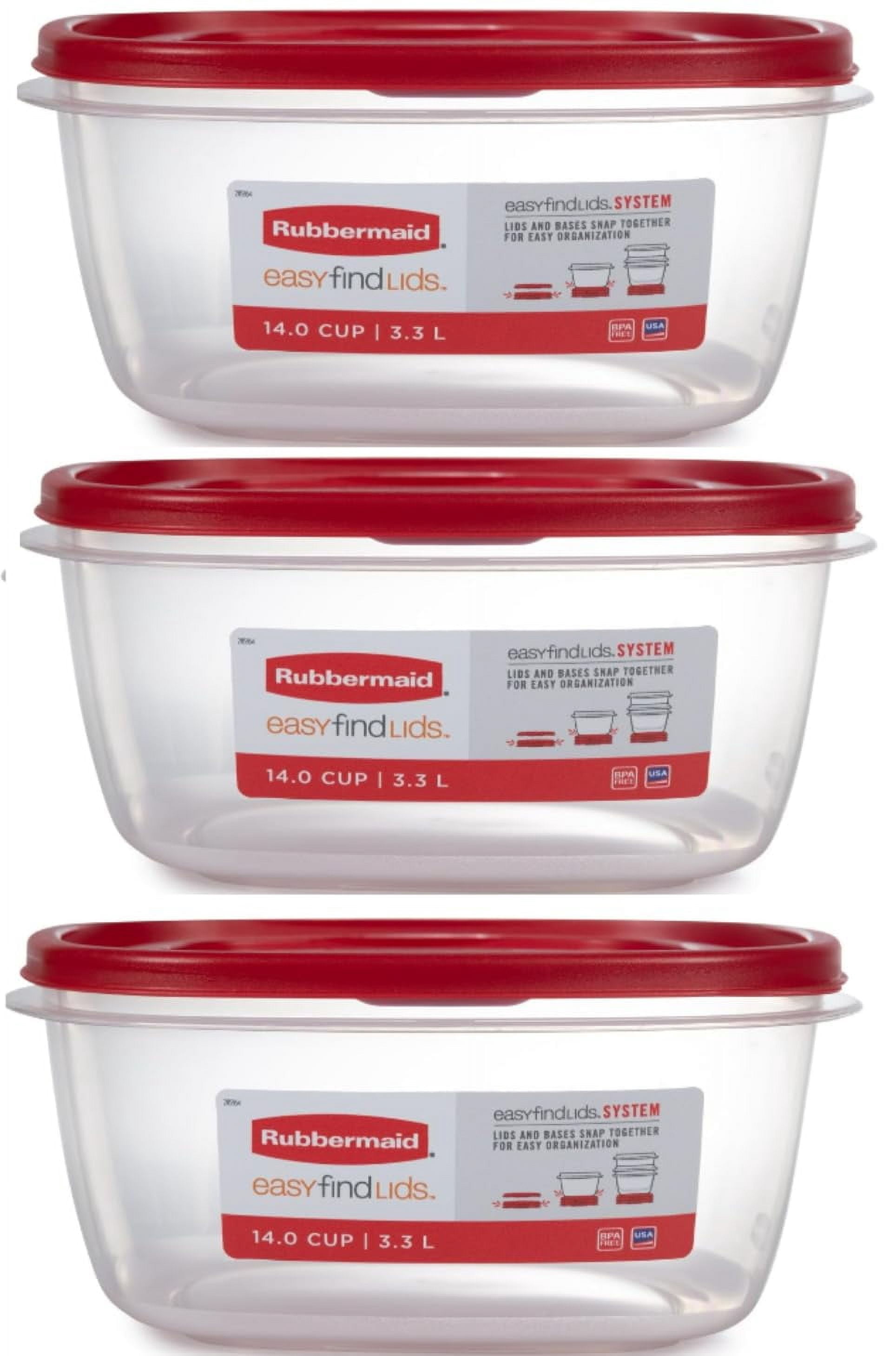 Utensilux Rubbermaid Food Storage Containers 14 Cup Food Storage ...