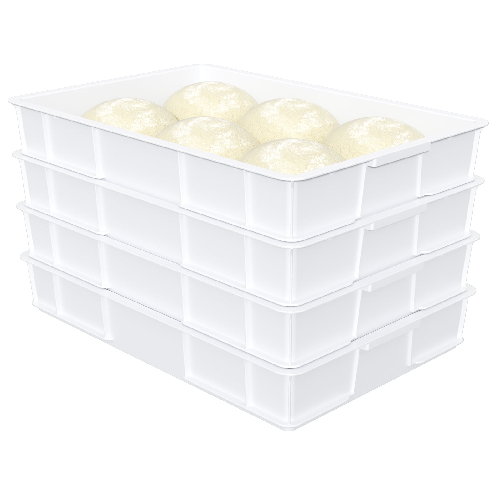 Utiao White Commercial Plastic Dough Proofing Boxes, 4 Pack Stackable ...