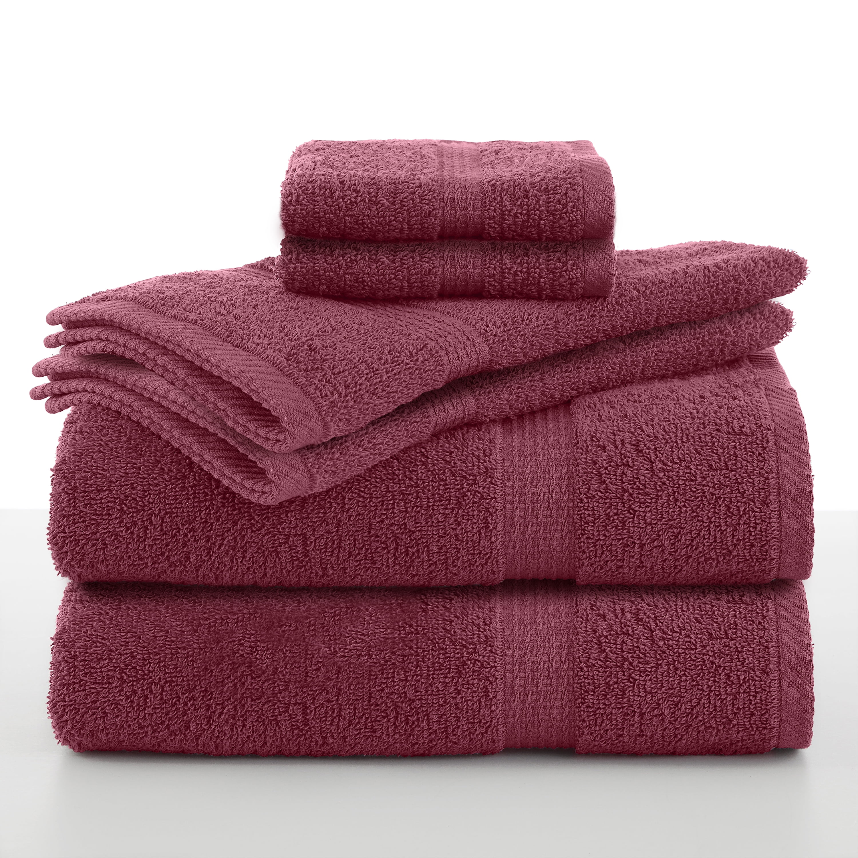 Utica 6-Piece Towel Set - 600 GSM 100% Cotton - Highly Absorbent - Soft ...