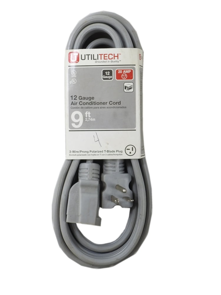 Utilitech (51659) 12 Gauge Air Conditioner Cord (9ft.) - Walmart.com
