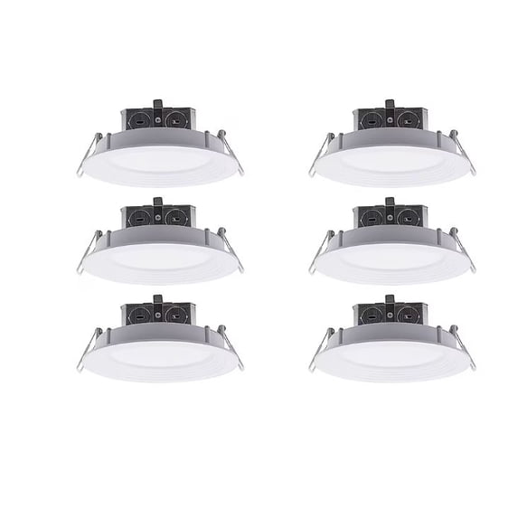 Utilitech Color Changing White 6-in 850-Lumen Switchable Round Dimmable ...