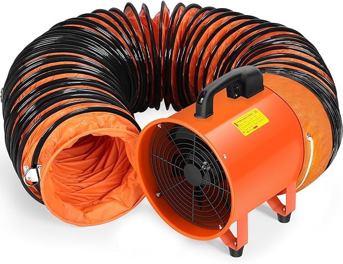 Utility Blower/Exhaust With 32ft Hose Fan, 1900 or 2800r/min Two Modes ...
