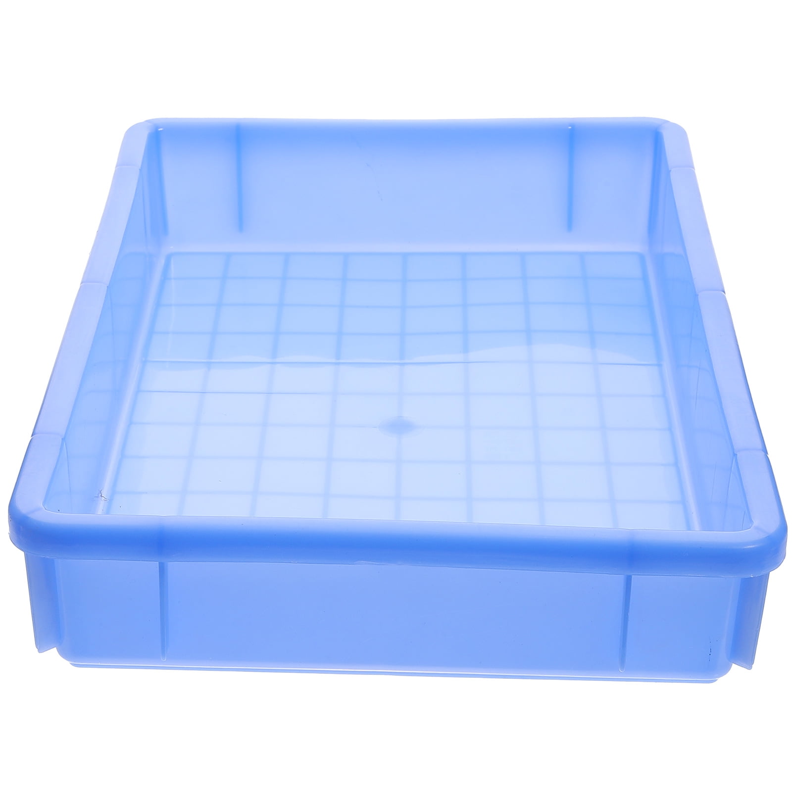 HOMEMAXS Blue Plastic Storage Box for Home Use Smooth Surface Easy to ...
