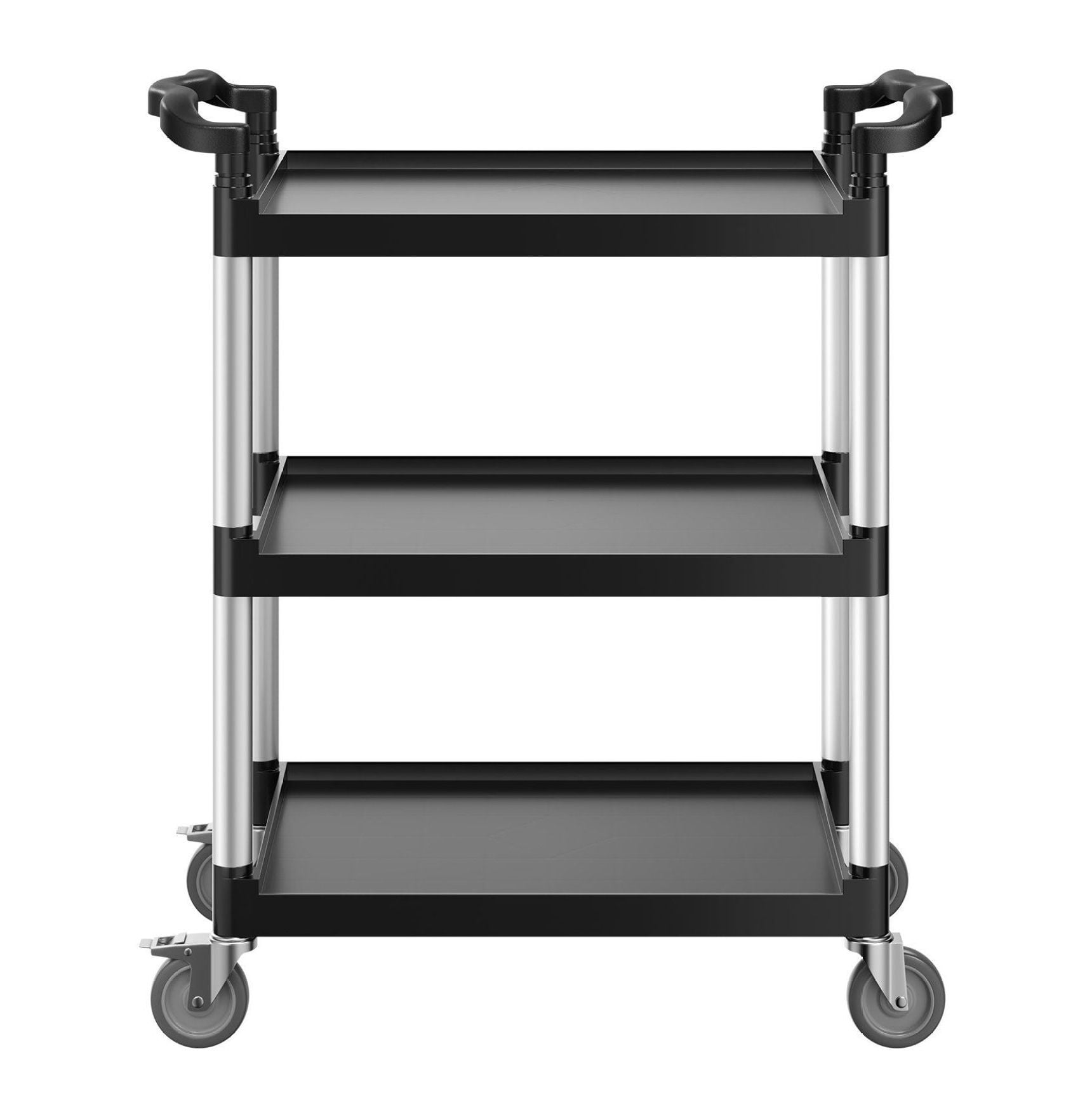 Utility Cart 3-Tier, 300 lbs Capacity - 360° Swivel Wheels with Brakes ...
