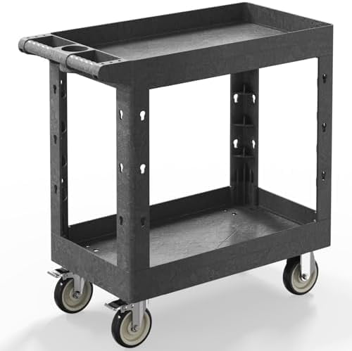 Utility Cart on Wheels, 1000 lbs Capacity Rolling Service Cart, 34 x 17 ...