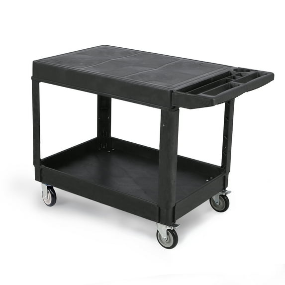 Utility Cart on Wheels, Heavy Duty Large Flat Top Rolling Service Cart, 46 x 25 Inch Work Carts ...