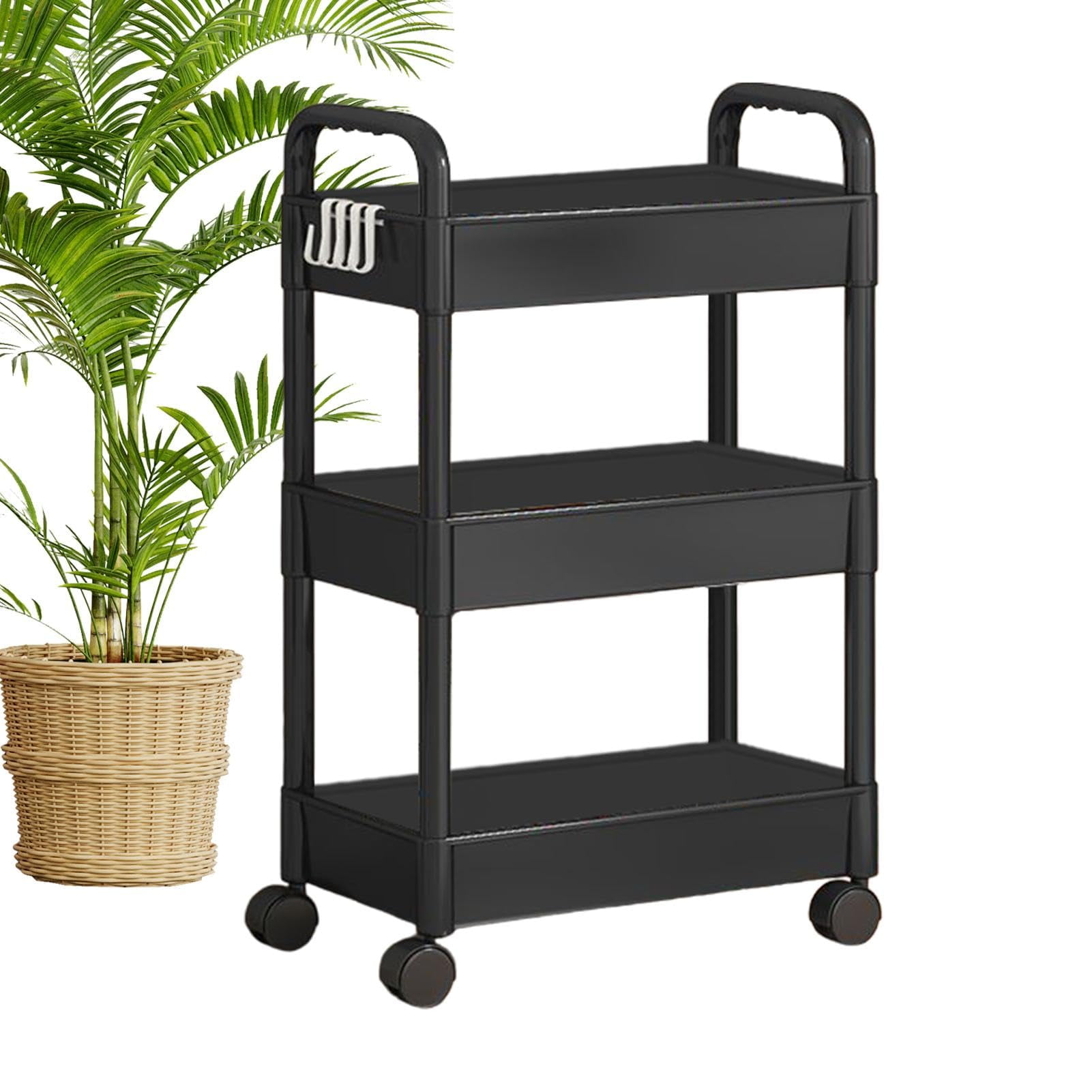 Utility Cart on Wheels, Storage Rack Rolling Cart Organizer, Storage ...