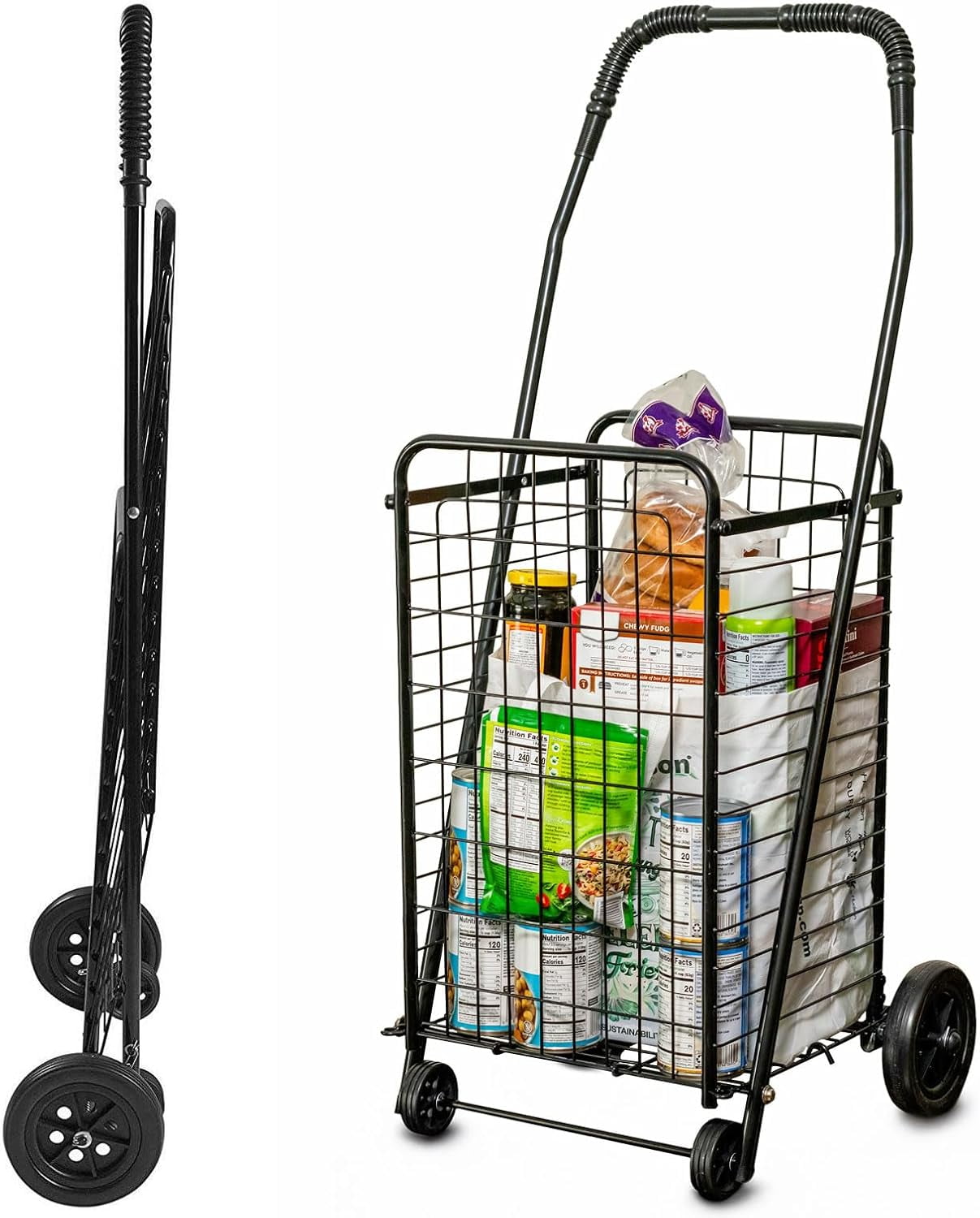 Utility Cart with Wheels to be used for Shopping, Grocery, Laundry and ...