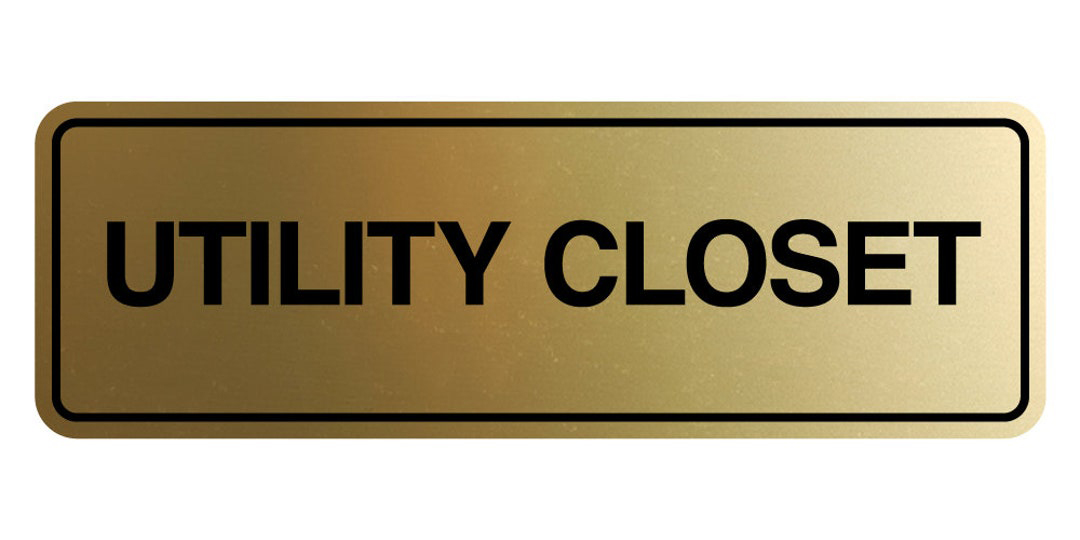 Utility Closet Wall Or Door Sign Office Sign, Signage White/Black ...