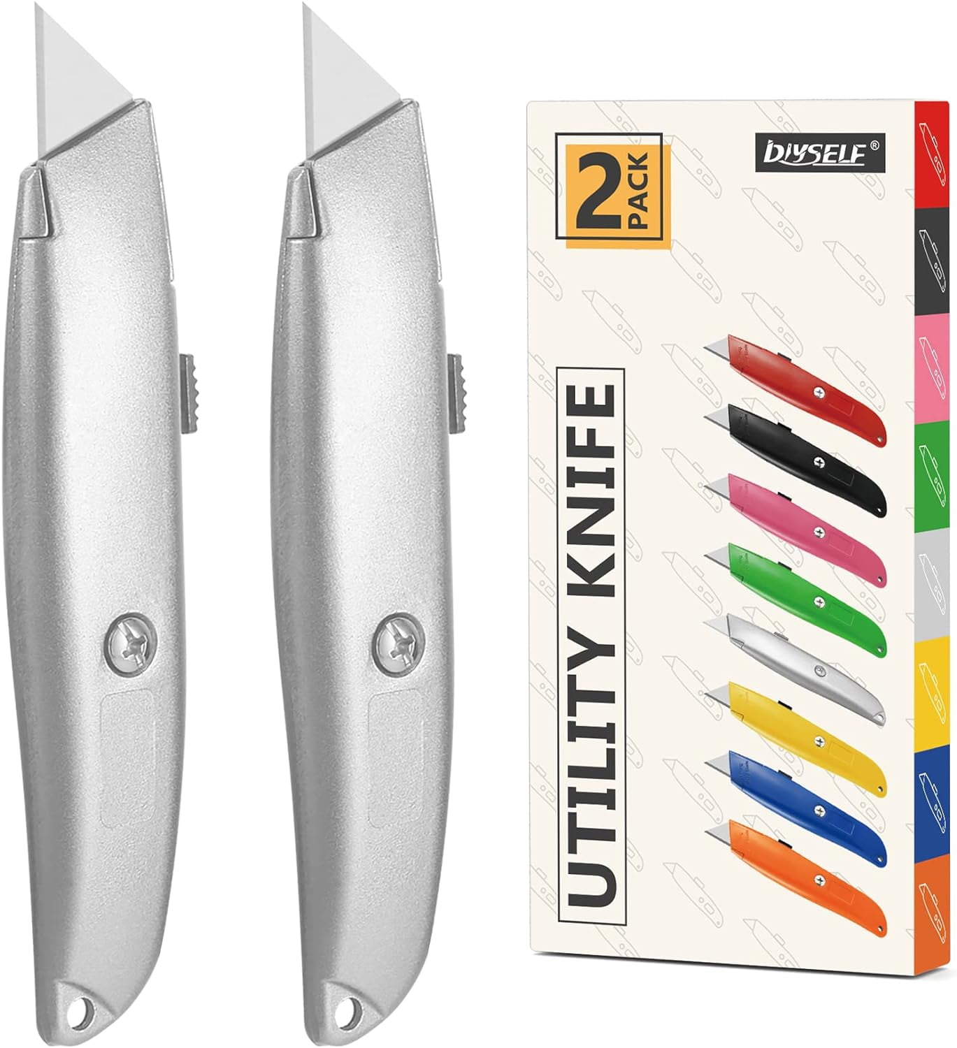 Utility Knife, 20 Pack Heavy Duty Box Cutter Retractable, Box Cutter ...