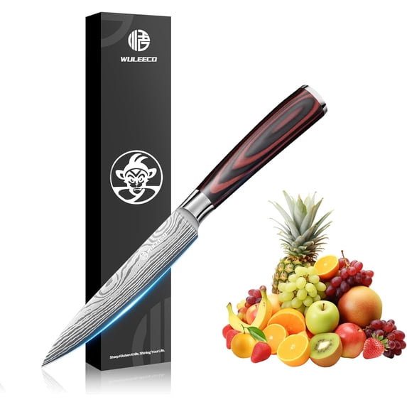 Utility Knife 5 Inch Chef Knife Ultra Sharp Kitchen Knife with High ...