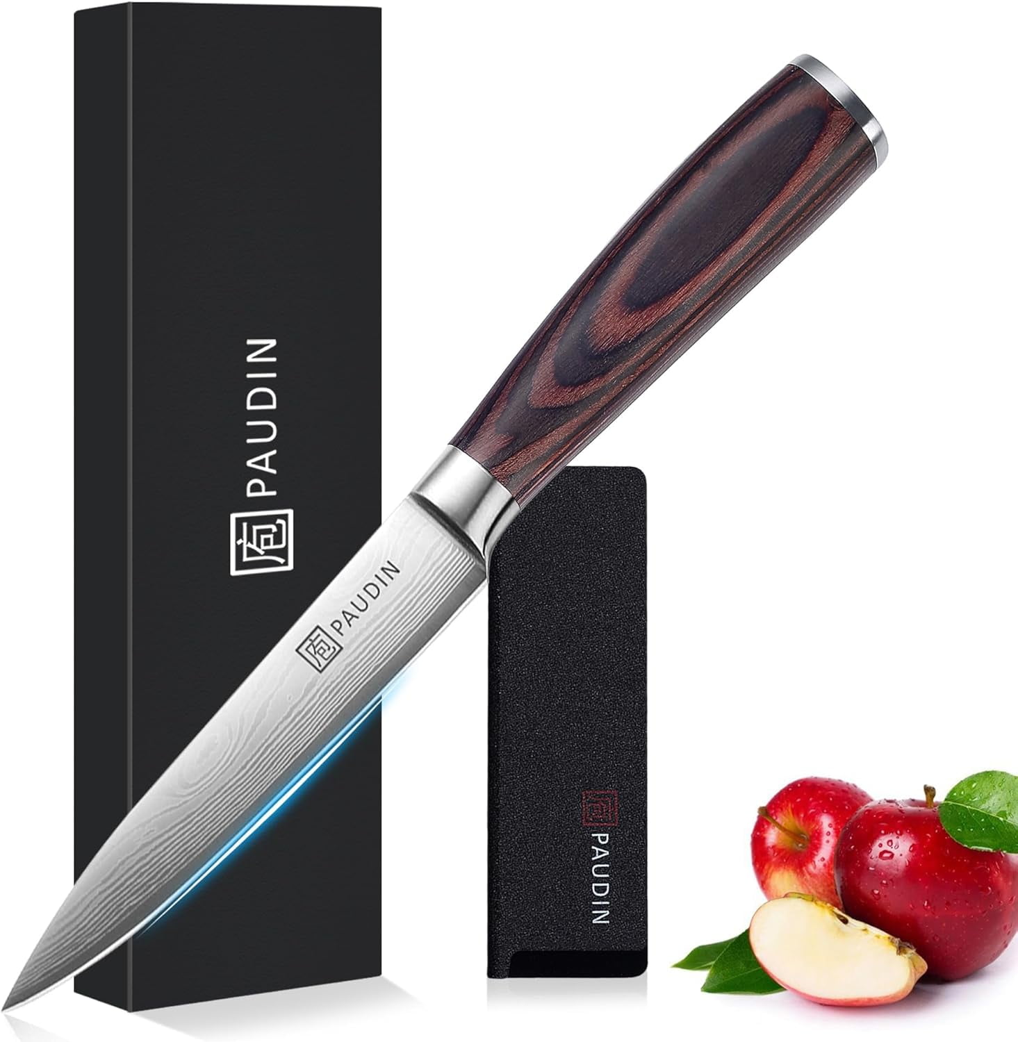 Utility Knife, 5 Inch Chef Ultra Sharp High Carbon Stainless Steel ...