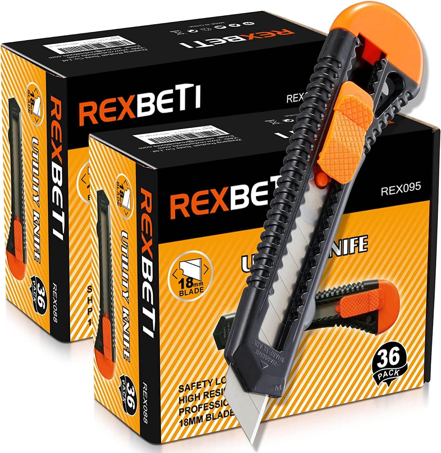 Utility Knife, Retractable Box Cutter for Cartons, Cardboard and Boxes ...