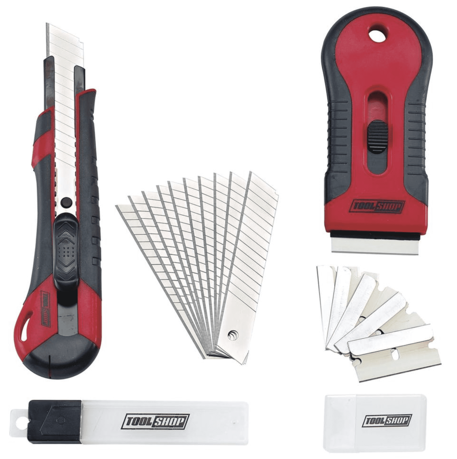 Utility Knife & Scraper Set 2 Piece Tool Shop Retractable Utility Knife ...