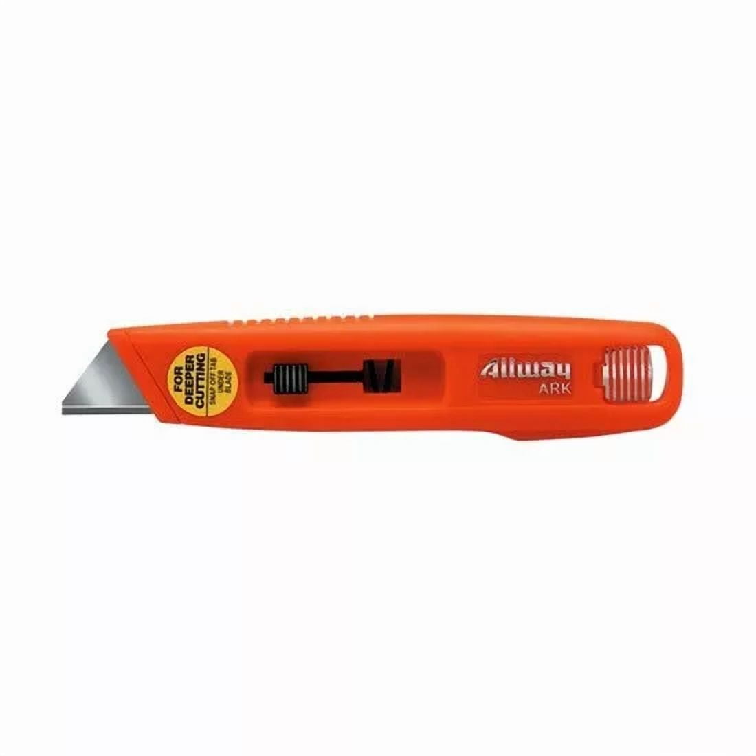 Utility Knife, Self-Retracting Safety Blade, 6 Blades Included, Orange ...
