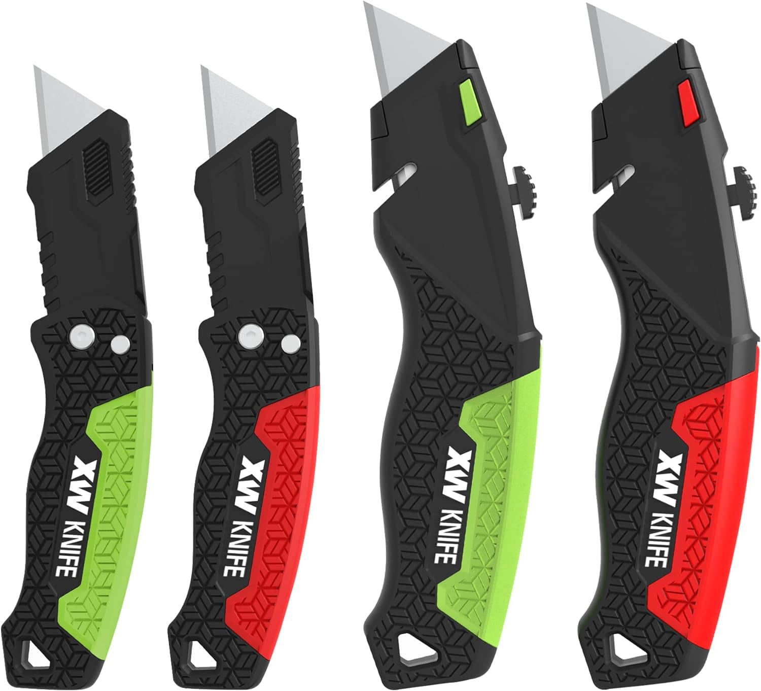 Utility Knife Set, Retractable Box Cutter and Folding Utility Knife ...