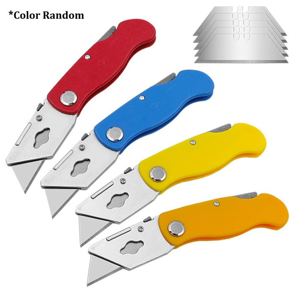 Utility Knives Electrician Retractable Sharp Cut Heavy Duty Folding ...