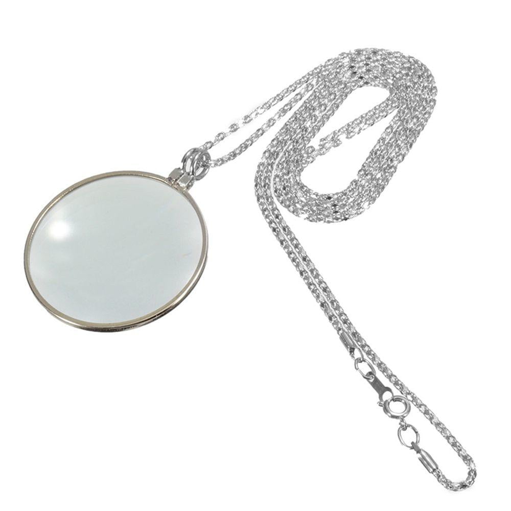 Utility Monocle Lens Necklace With 5x Magnifier Coin Magnifying Glass ...