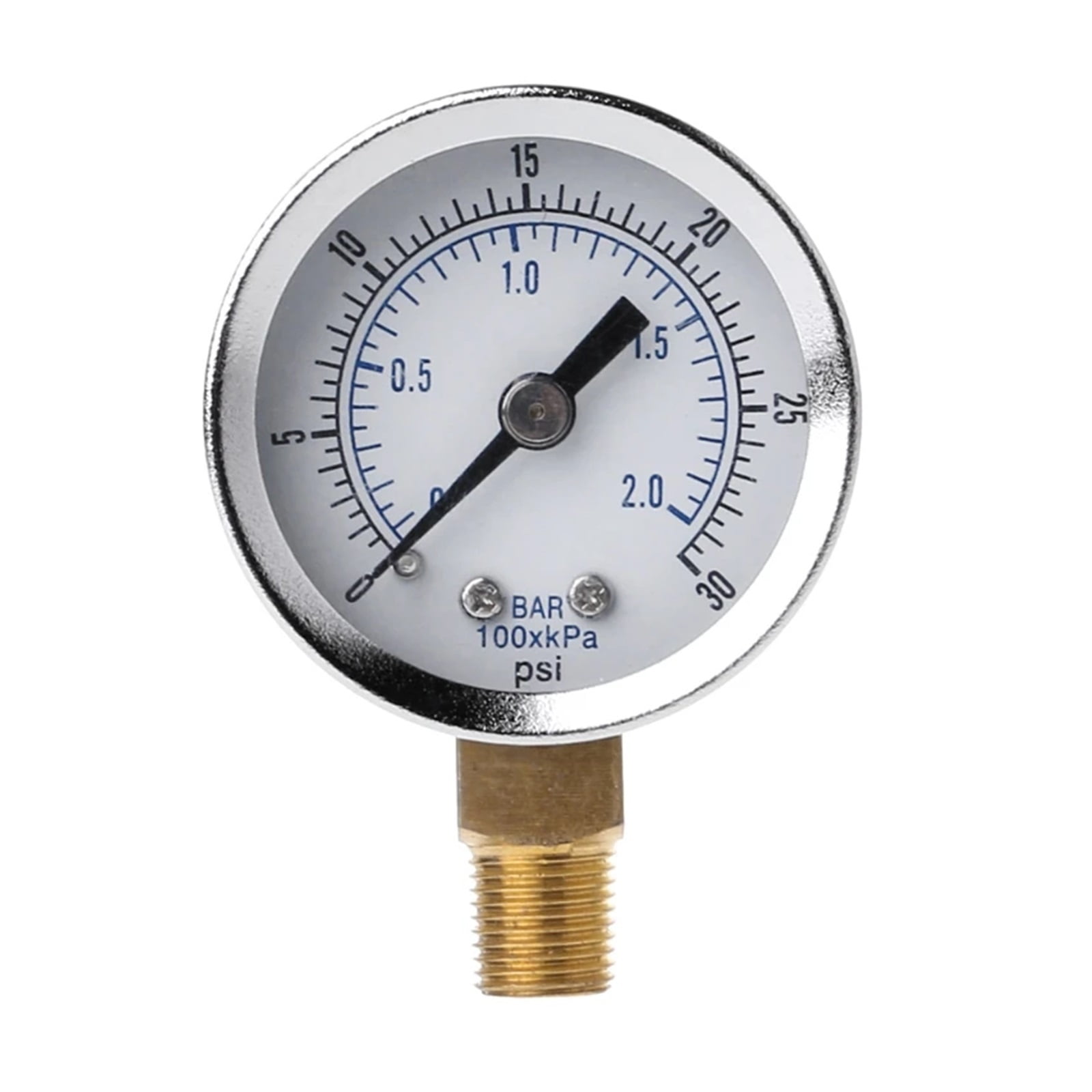 Utility Pressure Gauge 0-30psi 0-2bar Low Pressure Hydraulic Gauge Dual ...