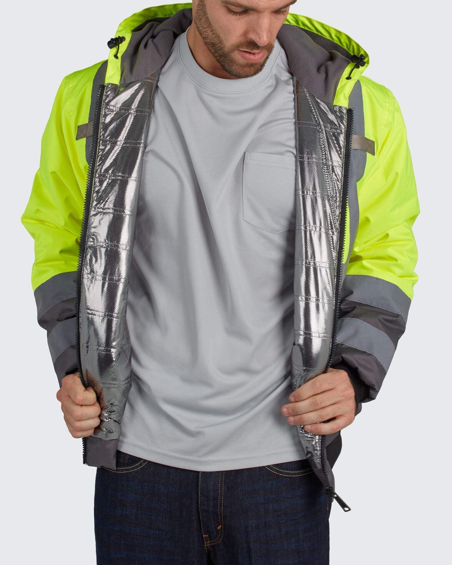 Utility Pro Wear Men's Class 3 High Visibility Bomber with Warm UP ...