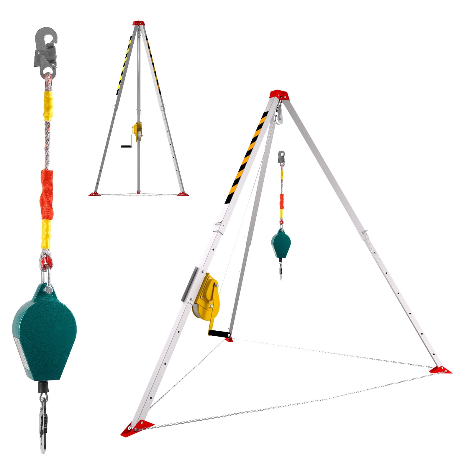 Lightweight Rescue Tripod, 1800 lb Traction, Die Cast Top Assembly ...