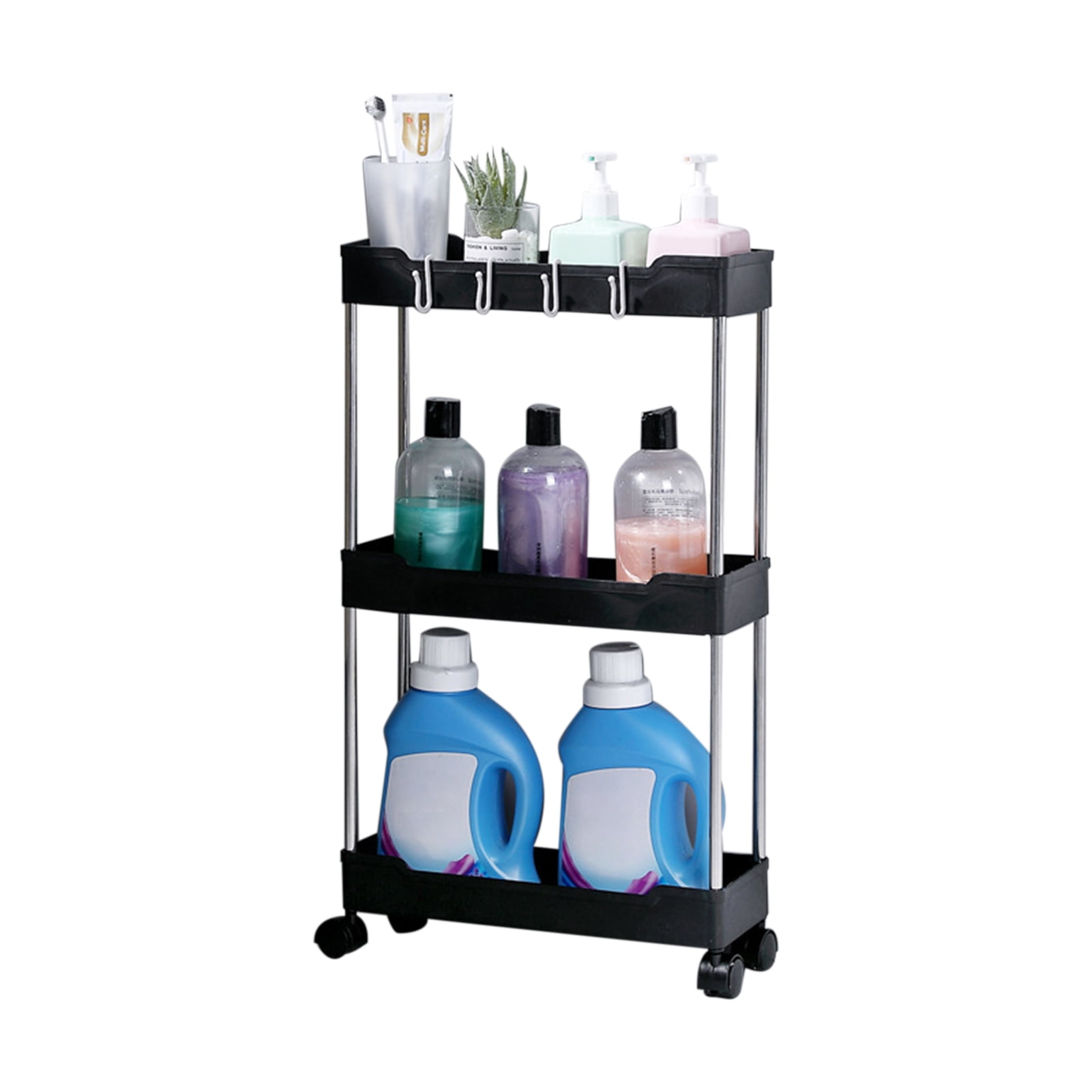 Utility Rolling Storage Cart Trolley with Lockable Wheels Large ...