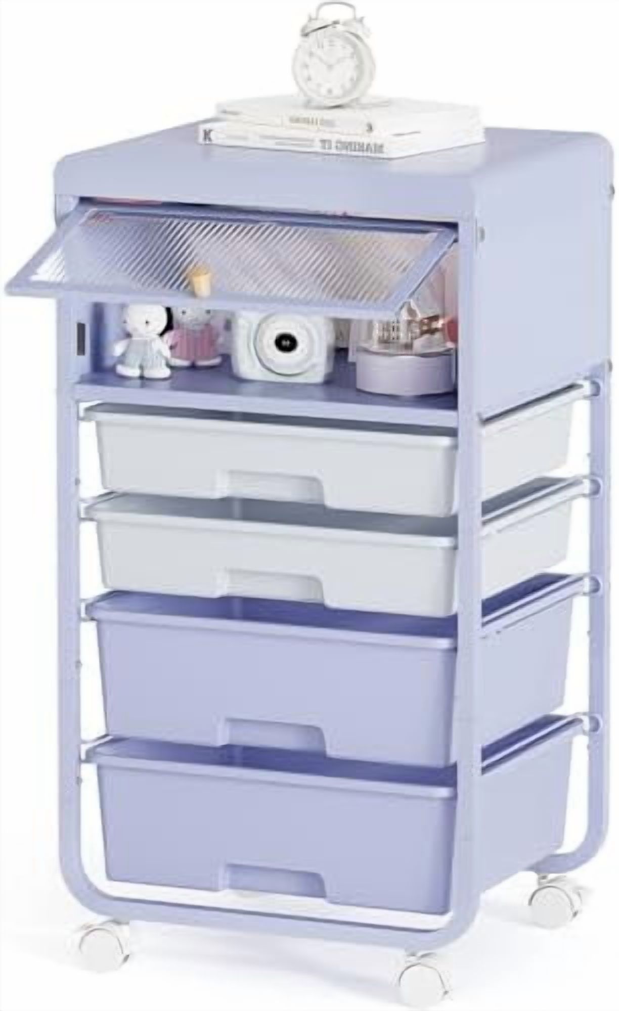 Utility-Rolling-Storage-Drawer-Craft-Cart-Organizers with 4 Drawers ...