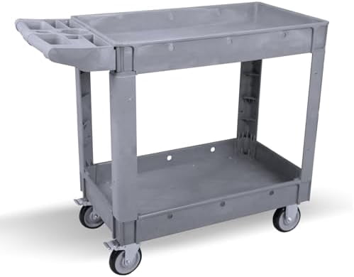 Utility Rolling Tool Cart, 40 x 17-Inch Plastic Rolling Carts, Huge ...