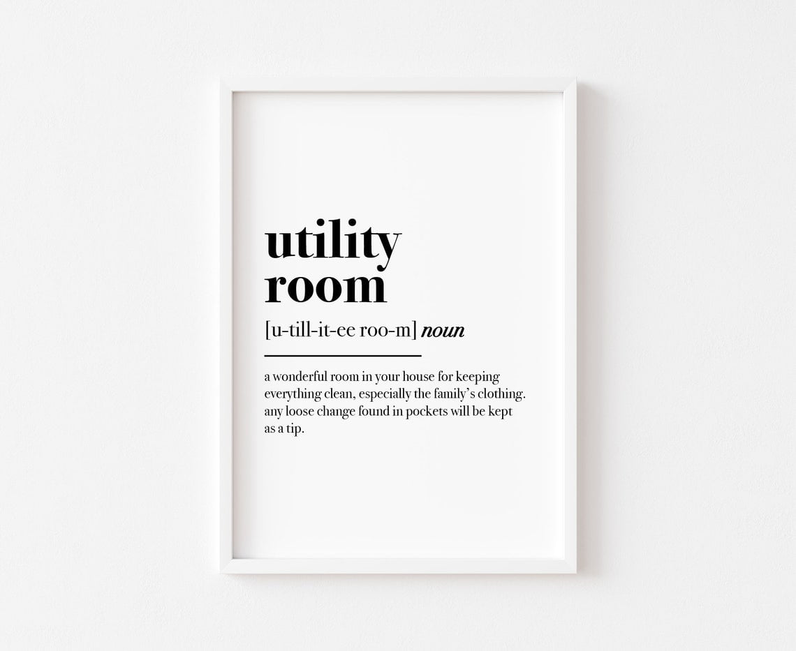 Utility Room Definition, Home Poster, Utility Room Poster, Laundry ...