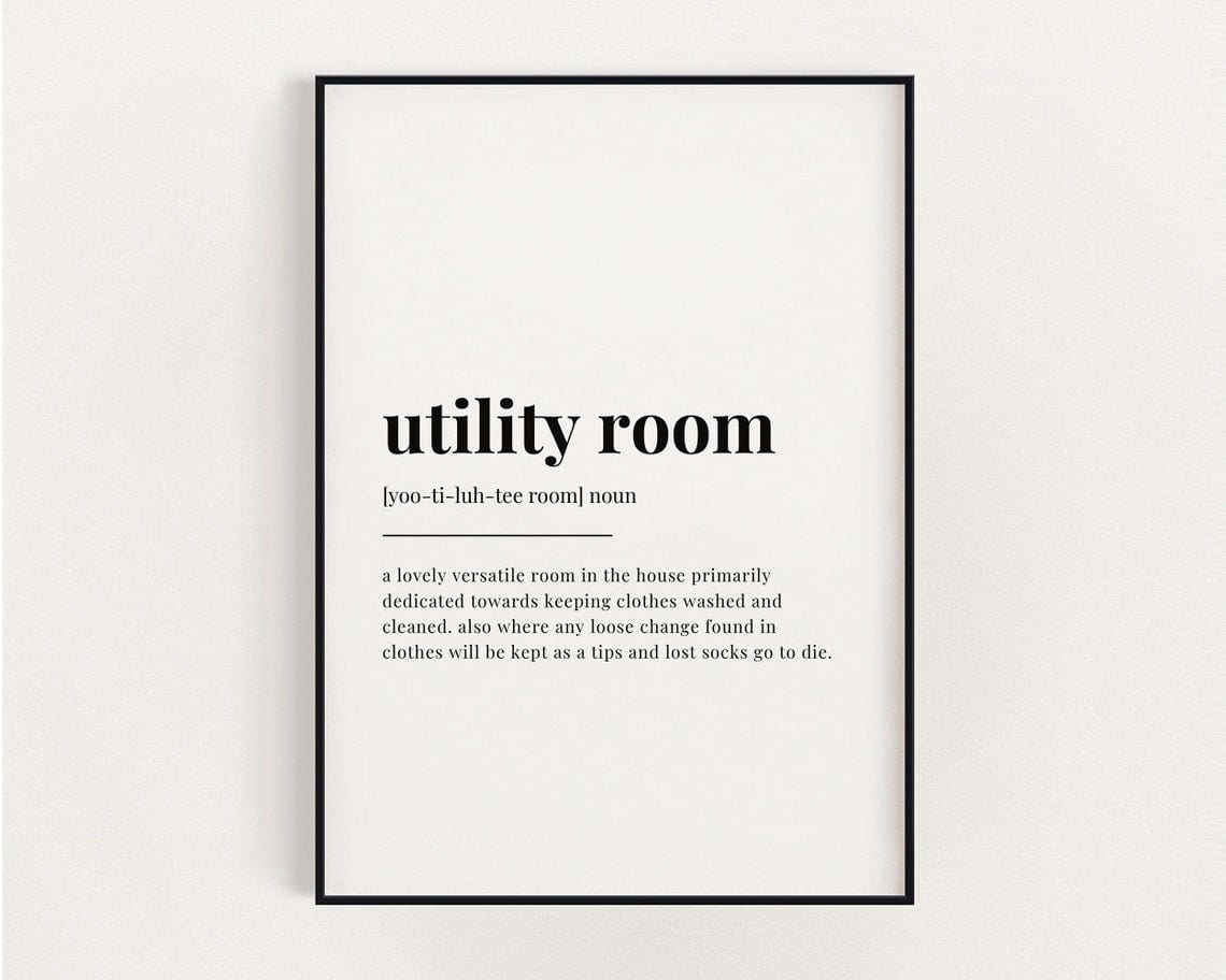 Utility Room Print, Laundry Room, Laundry Room Art, Laundry Room Decor ...
