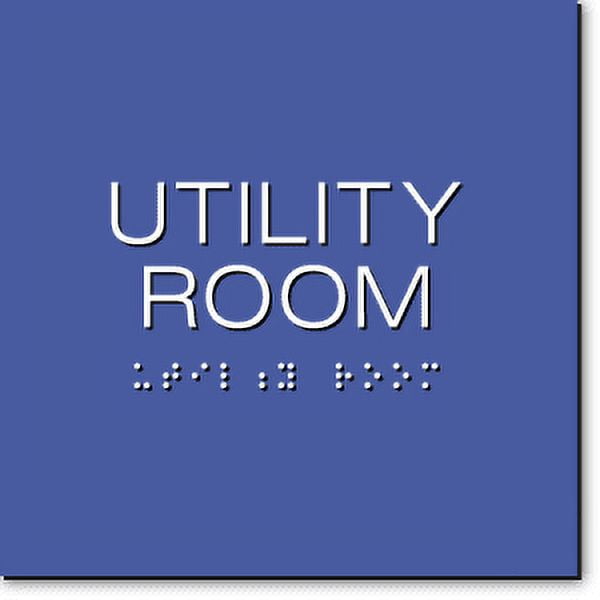 Utility Room Sign-Blue / White (4 Units) - Walmart.com