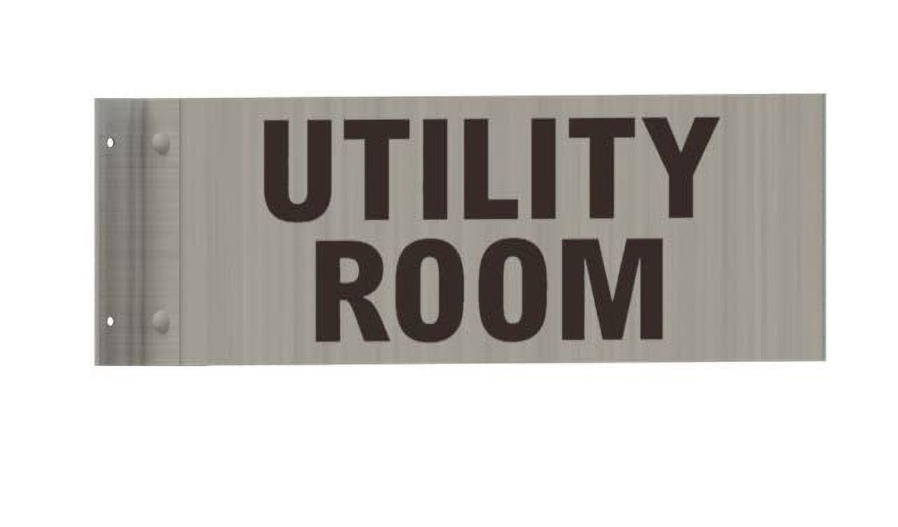 Utility Room Sign -Two-Sided/Double Sided Projecting, Corridor and ...