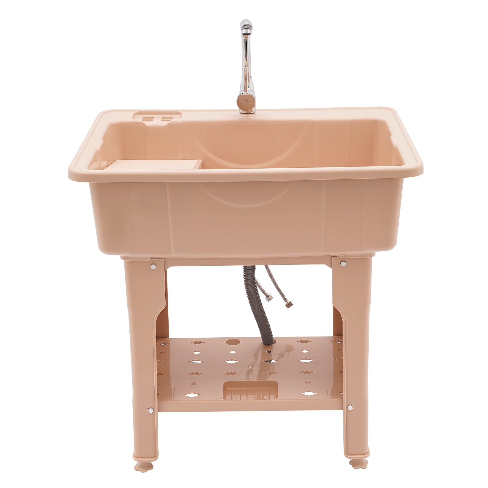 Utility Sink Laundry Tub Freestanding Sink Wash Station Basin Storage ...