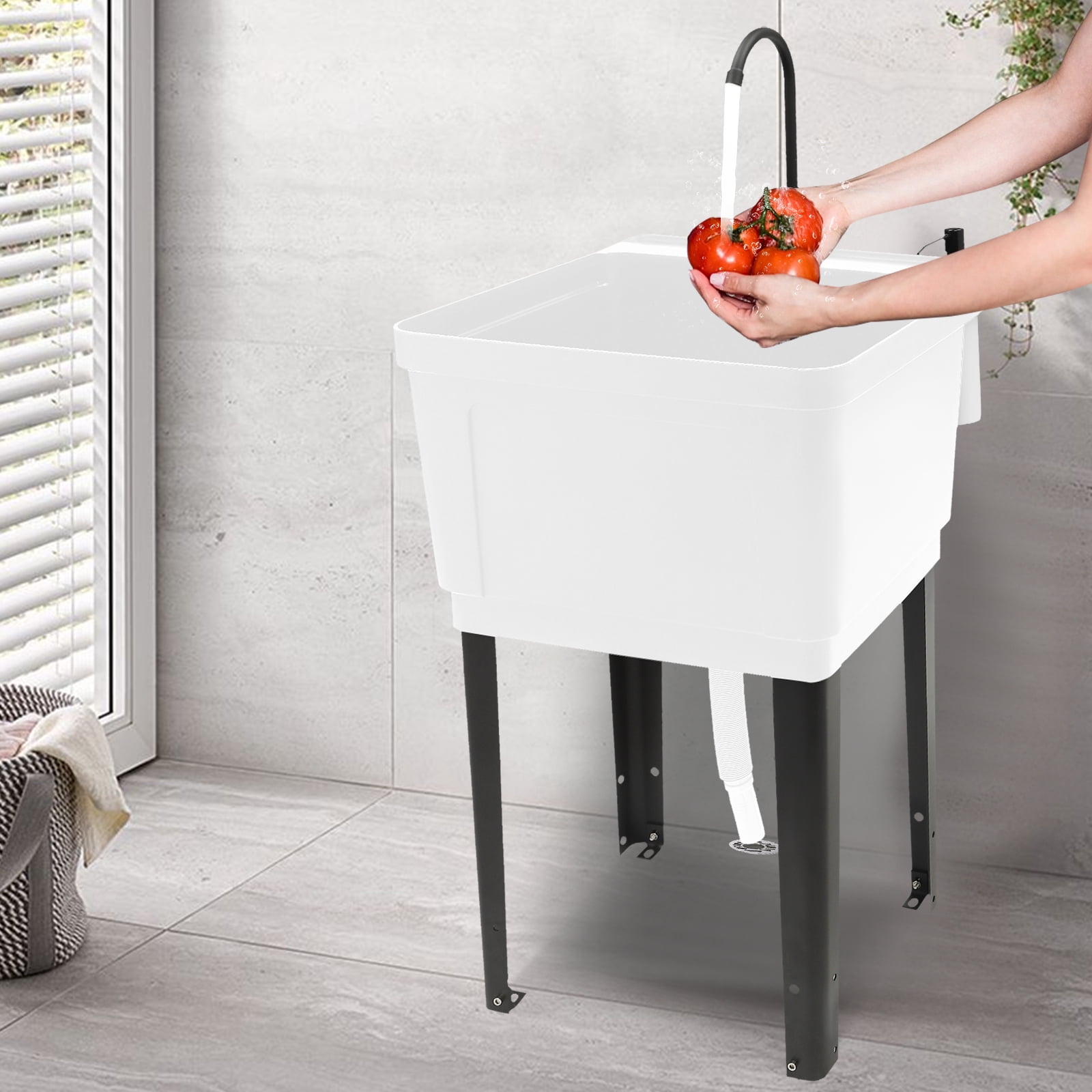 Utility Sink Laundry Tub Freestanding Utility Sink Stainless Steel ...