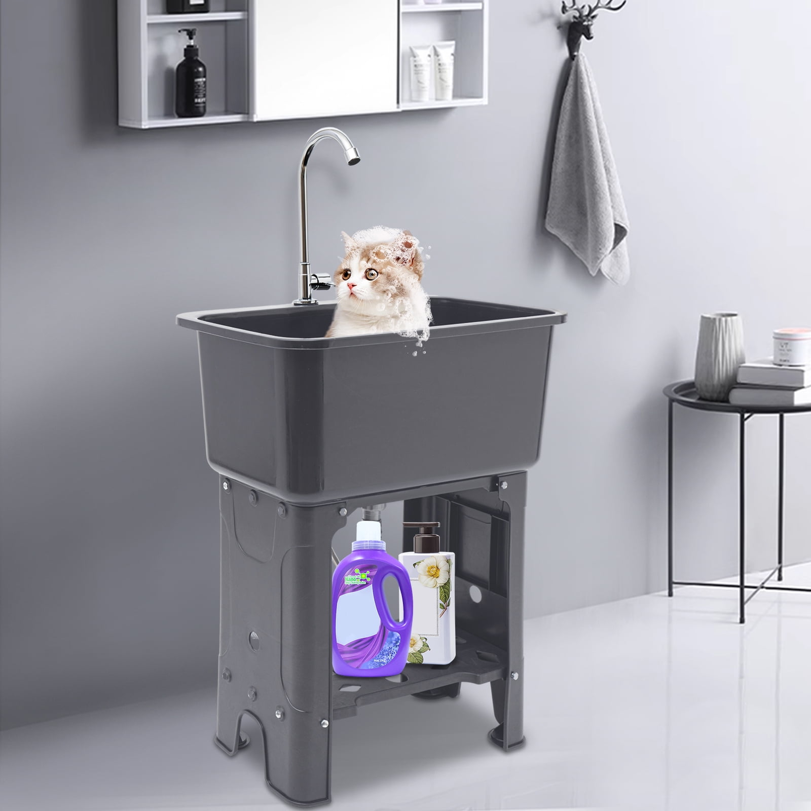 Utility Sink With Faucet, Utility Sink, Freestanding Utility Sink With ...