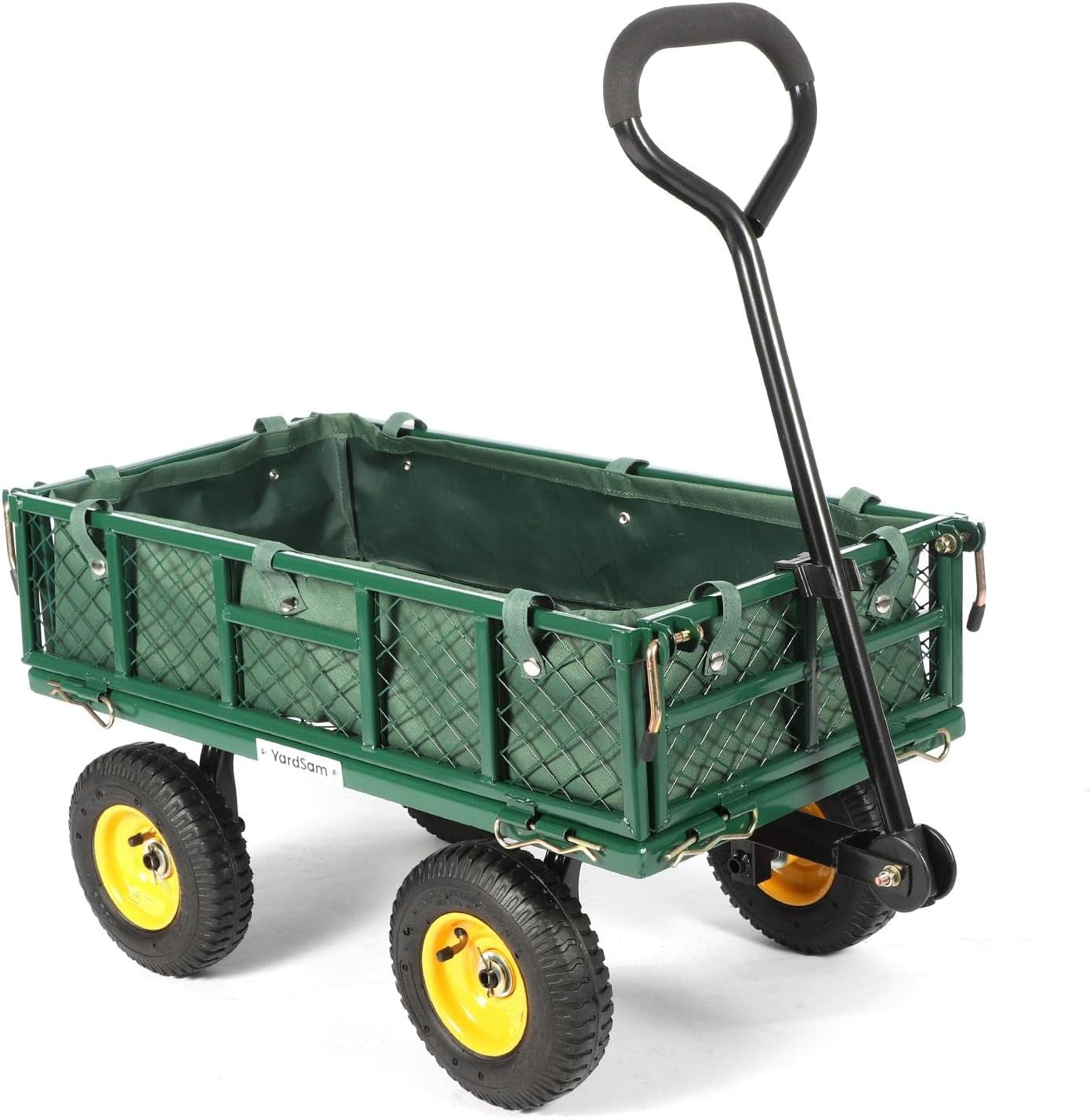 Utility Steel Garden Carts and Wagons, Heavy Duty Lawn Wagon Cart ...