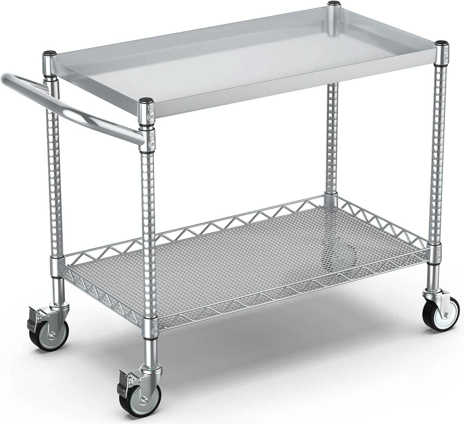 Utility Tool Cart with Wheels, 900LBS Capacity Heavy Duty Rolling Cart ...