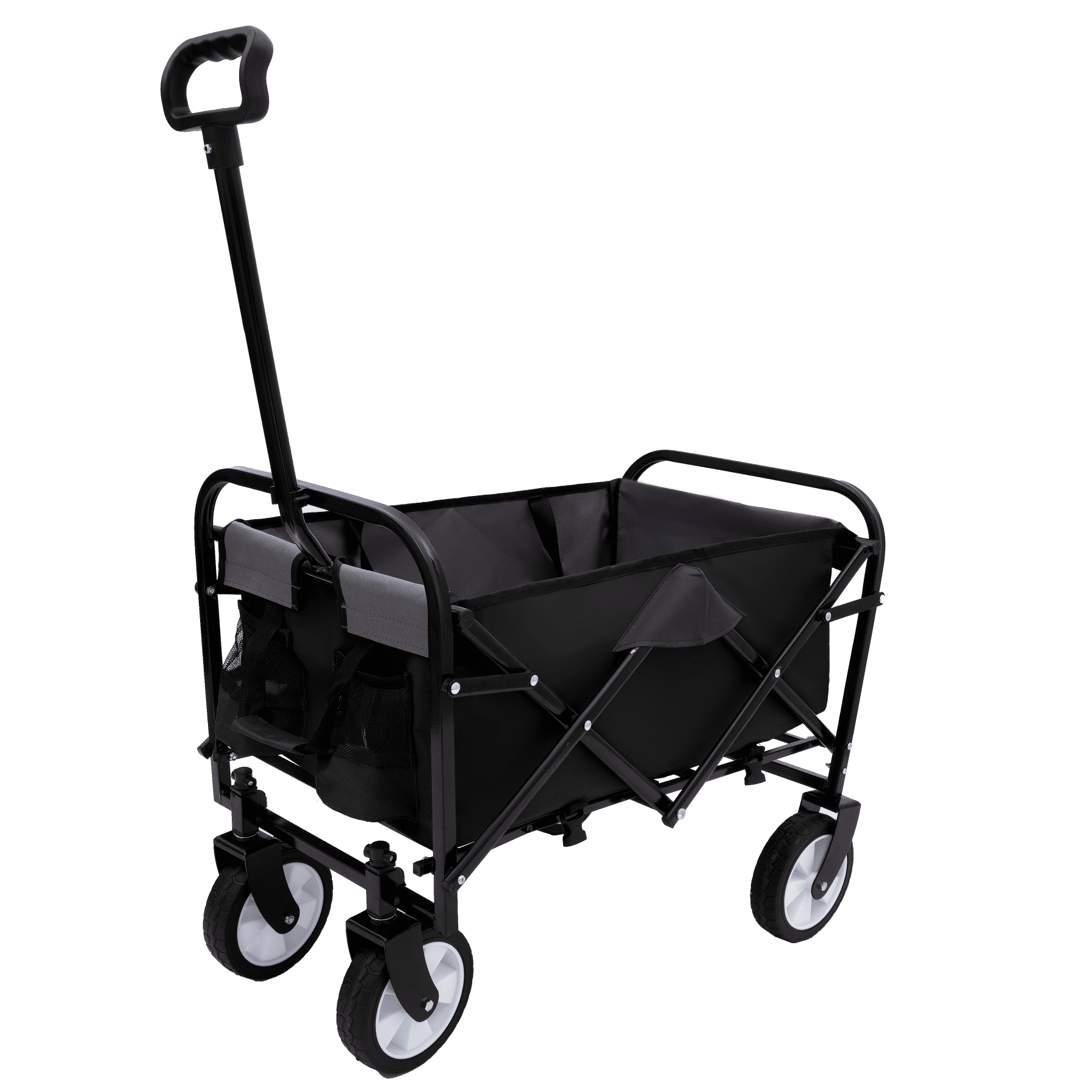 Utility Wagon Cart Foldable with Strapping System, Heavy Duty 225lbs ...