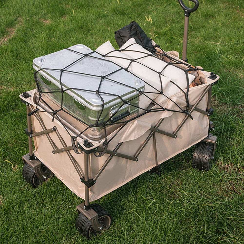 Utility Wagon Net Cargo 8 Hooks Black Collapsible Folding Trolley Cart ...