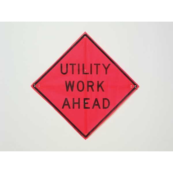 Utility Work Ahead Traffic Sign,36"x36" - Walmart.com