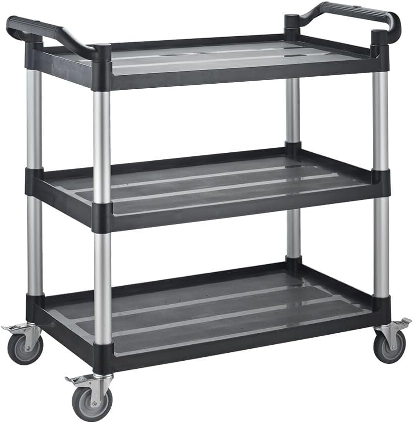 Utility carts with Wheels,Large Size Plastic Service Cart,Heavy Duty ...
