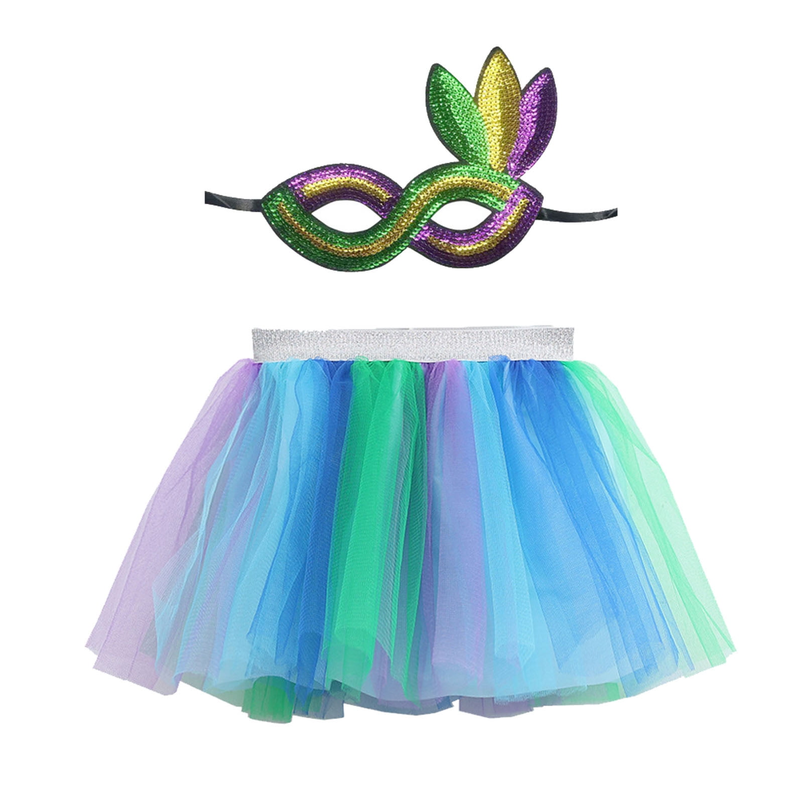 Utlike 2 Pack Girls Skirts Kids Dance Party Ballet Skirt Blinder Set ...