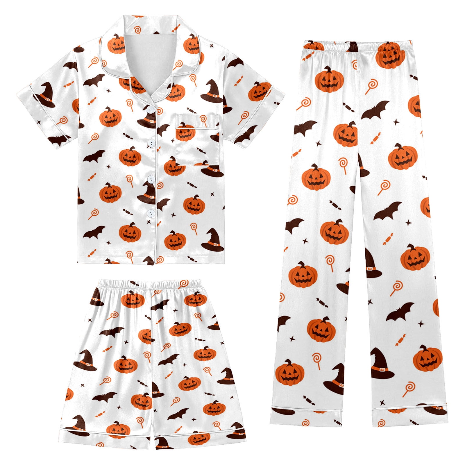 Utlike 3 Pack Halloween Pajamas Set For Girls Hallomas Clothing Set ...