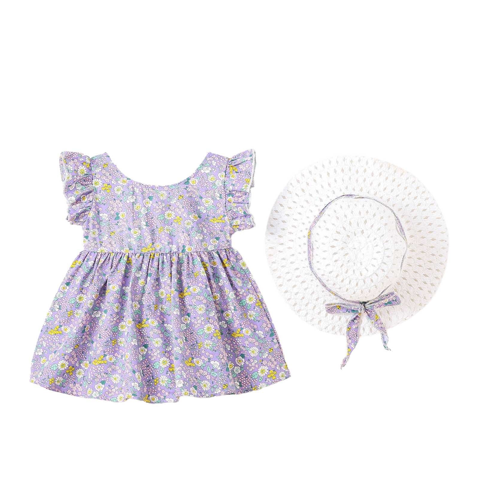 Utlike Baby Girls Tutu Dress Outfits Summer Sleeveless Backless Flower ...