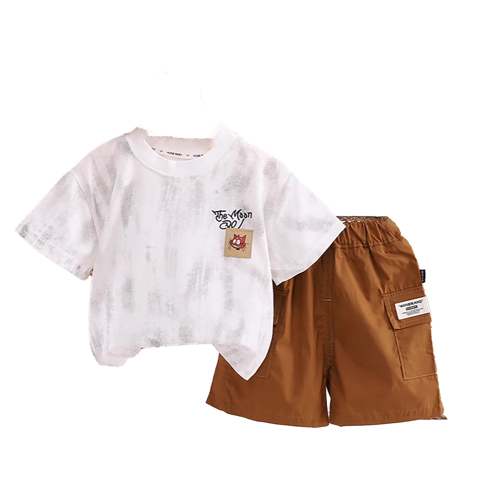 Utlike Boys Clothing Set Summer Short Sleeve Outfit Set Trendy Casual ...