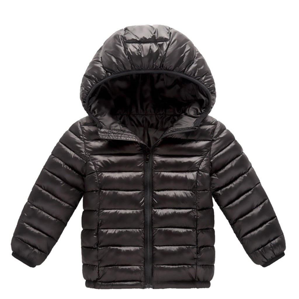 Utlike Boys Jacket Winter Child Kids Solid Color Hoodie Zipper Coats ...