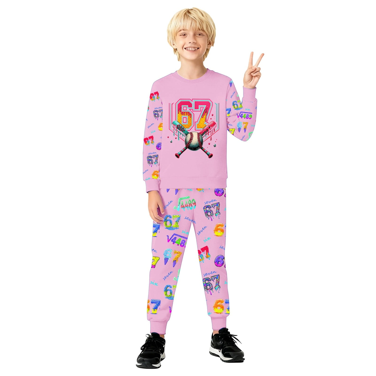 Utlike Boys Outfit 2 Piece Set Kids Matching Outfits Playful Graphic ...