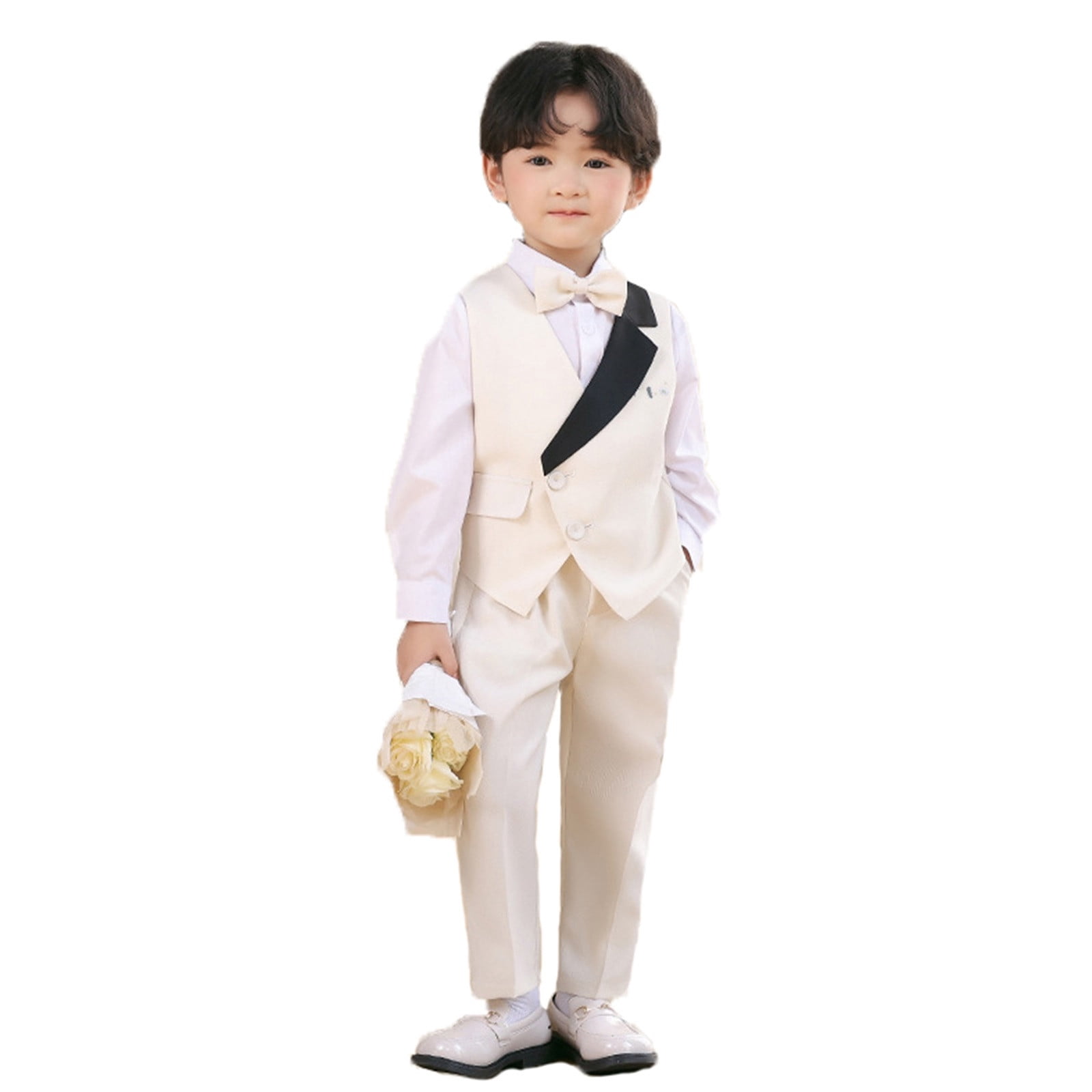 Utlike Boys Outfits Formal British Style Pageant Tuxedo Vest Outfit ...